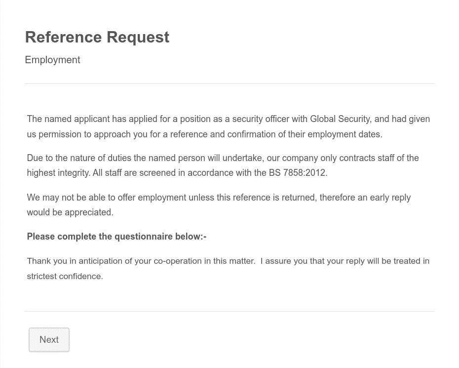 Employment Reference Request Form Template | Jotform