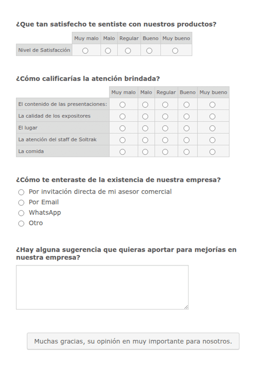 Encuesta de Satisfacción al cliente Plantilla de formulario | Jotform
