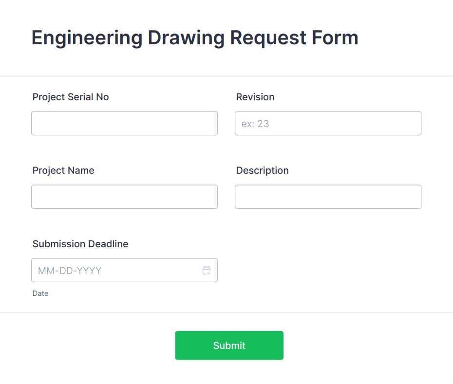 Engineering Drawing Request Form Template | Jotform