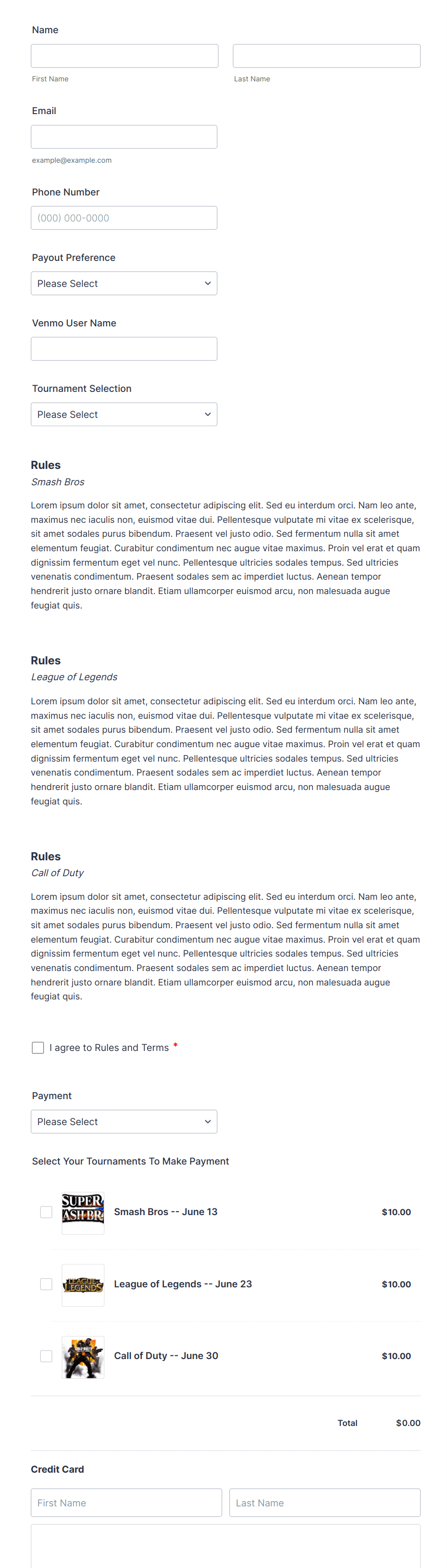 Esports Tournament Registration Form Template | Jotform