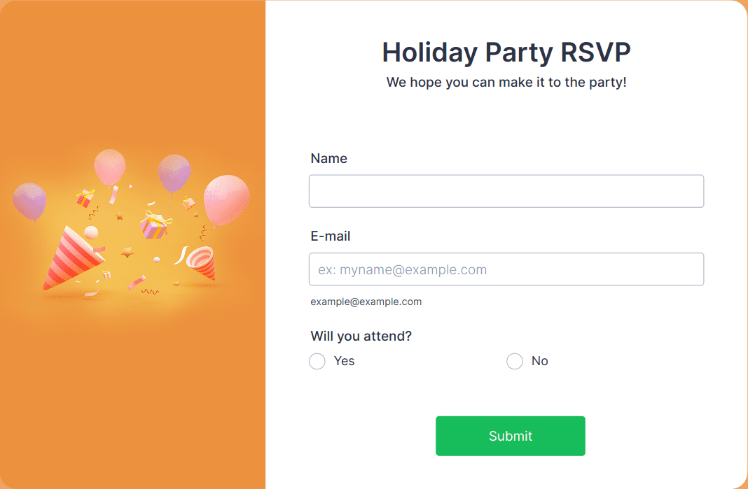 Event Invitation Form Template | Jotform