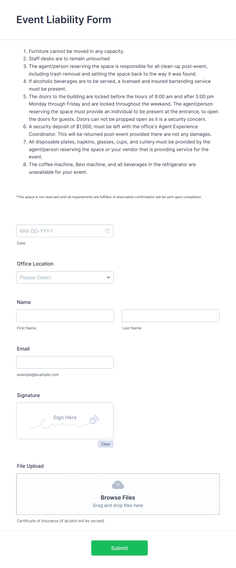 Event Liability Form Template | Jotform