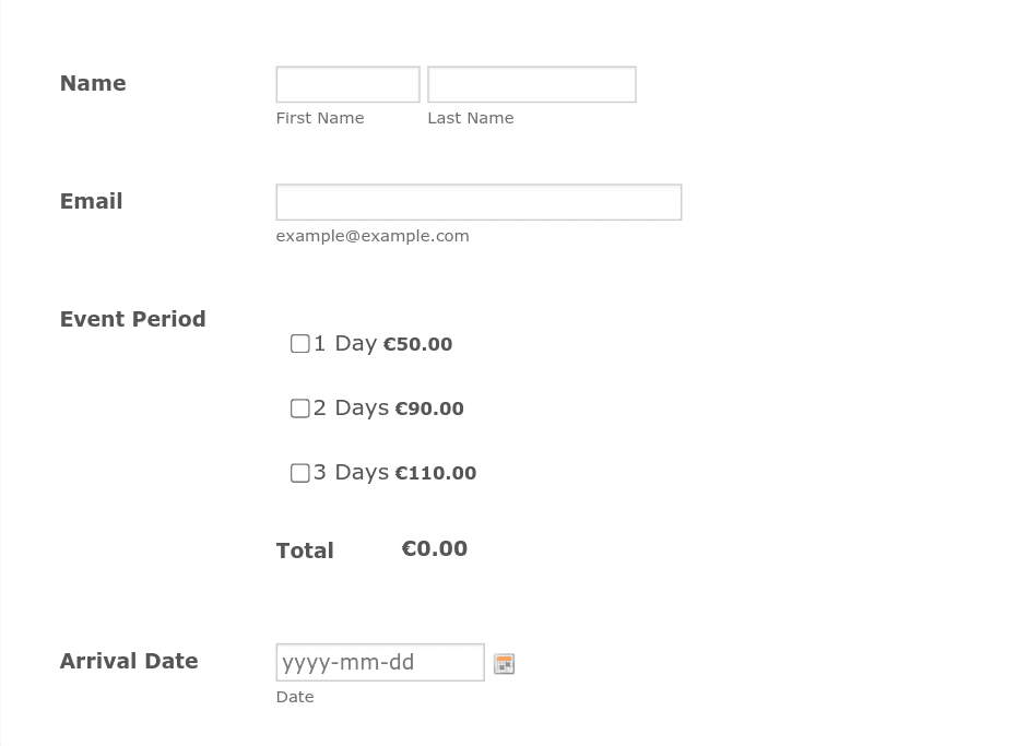 Event Registration Form with Sofort Payment Method Form Template | Jotform