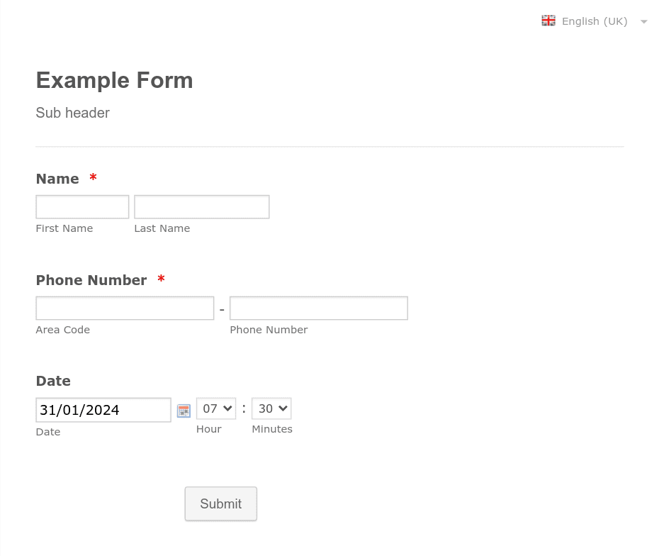 Example Track & Trace Form Template | Jotform