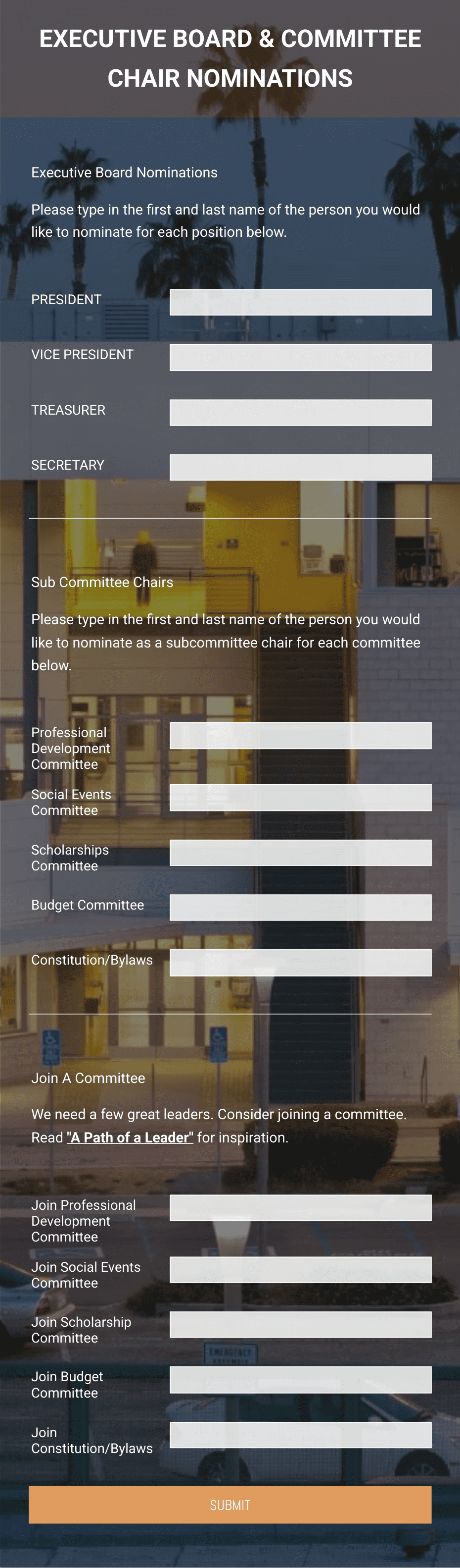 Executive Board Form Template | Jotform