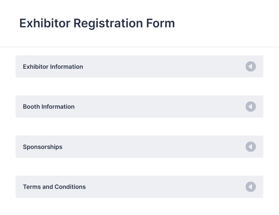 Exhibitor Registration Form Template | Jotform