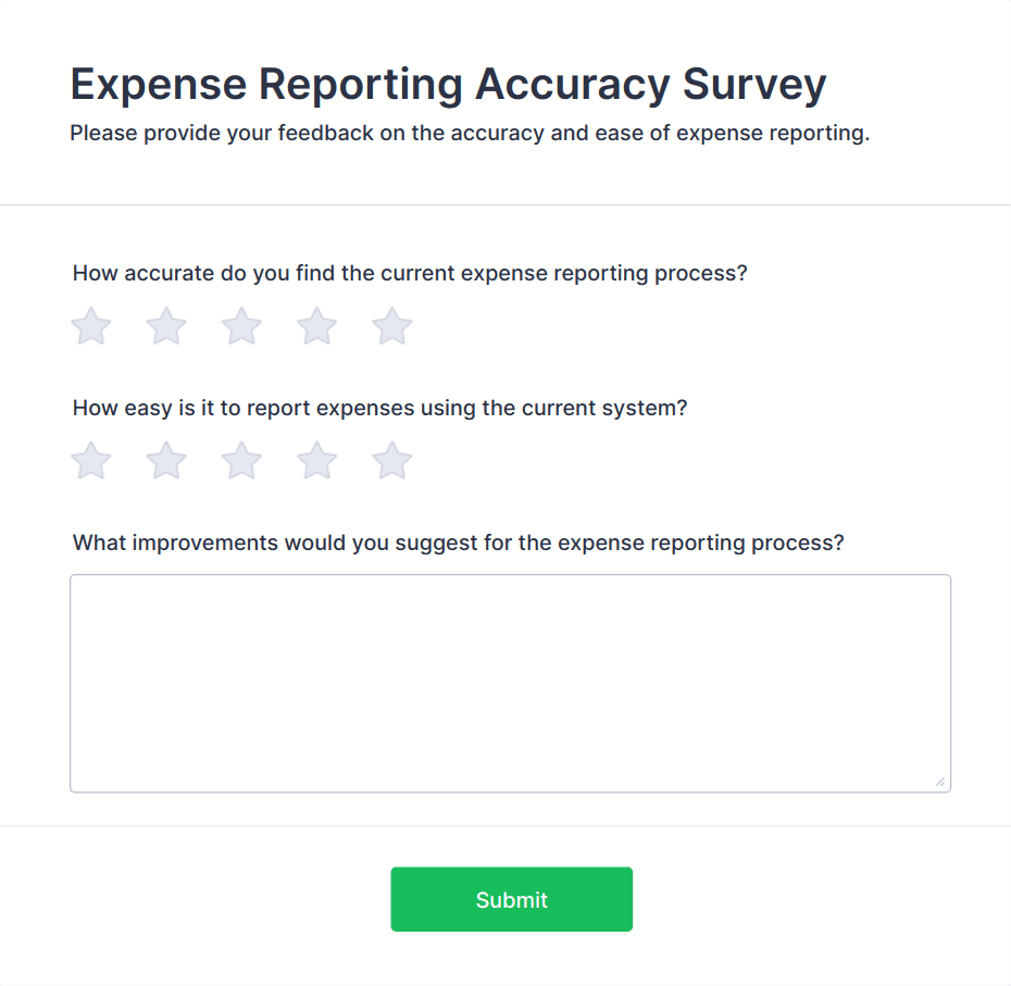 Expense Reporting Accuracy Survey Form Template | Jotform