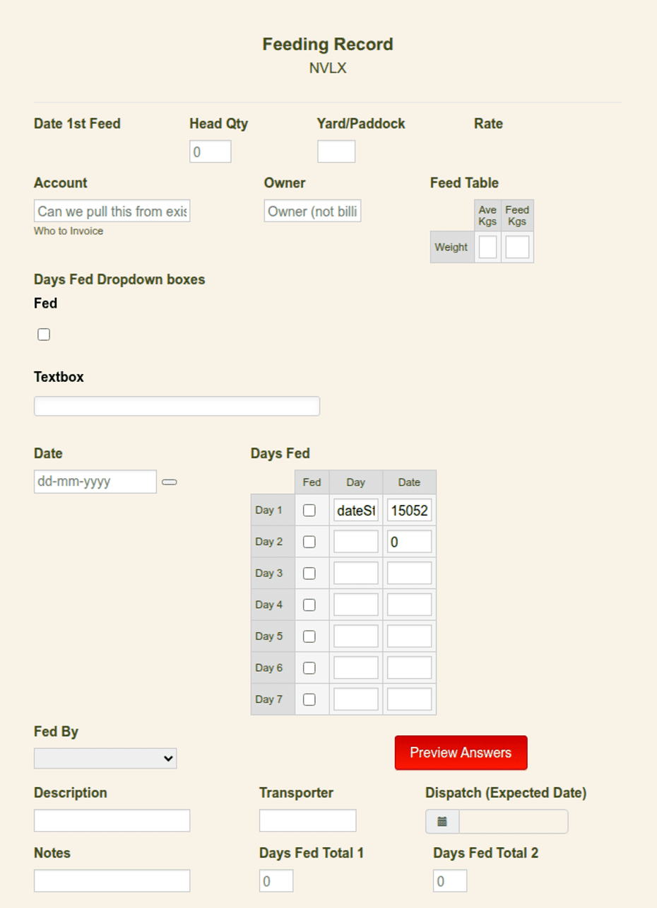 Feeding Form Template | Jotform