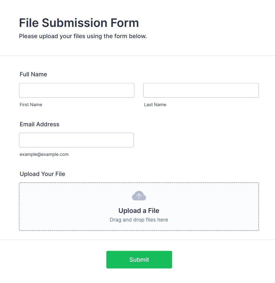 File Submission Form Template | Jotform