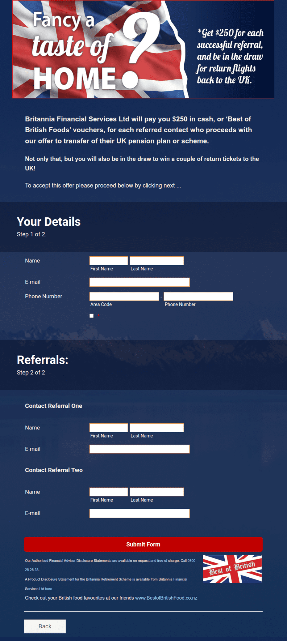 Financial Services Referral Campaign Form Template | Jotform