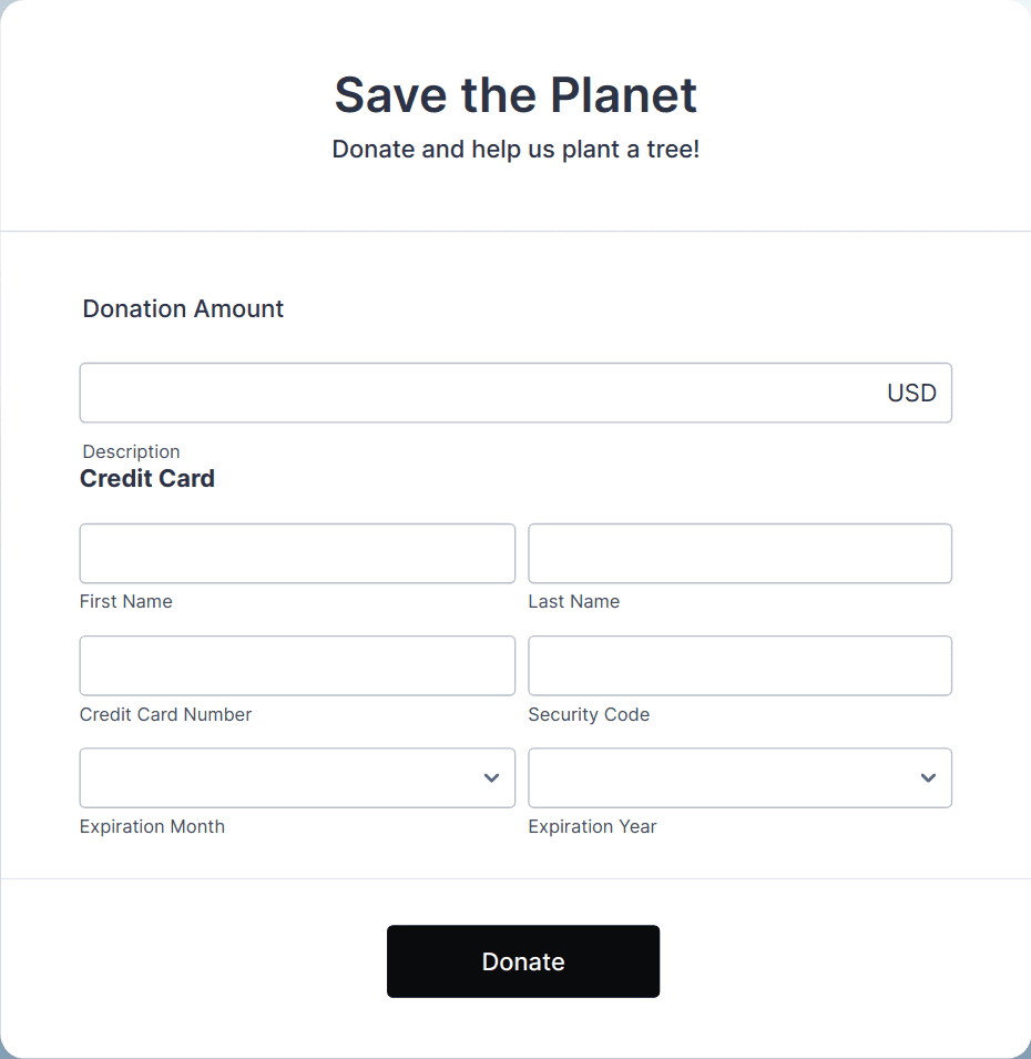 First Data Online Donation Form Template | Jotform