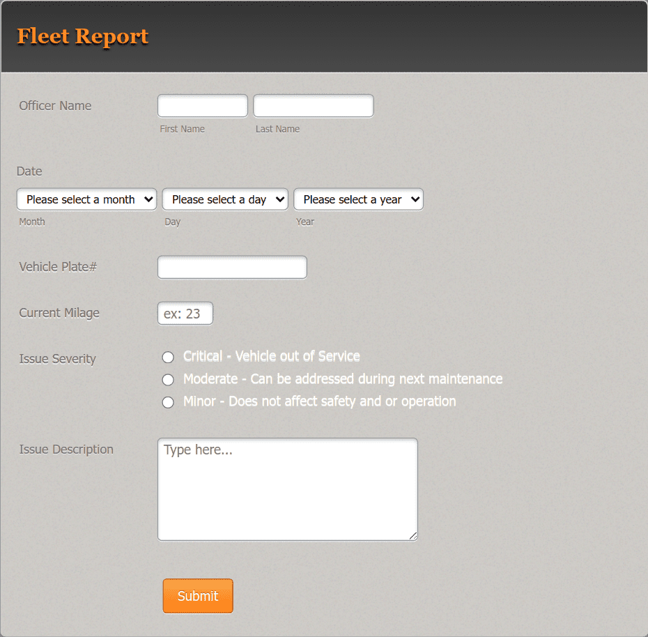 Fleet Service Report Form Template | Jotform