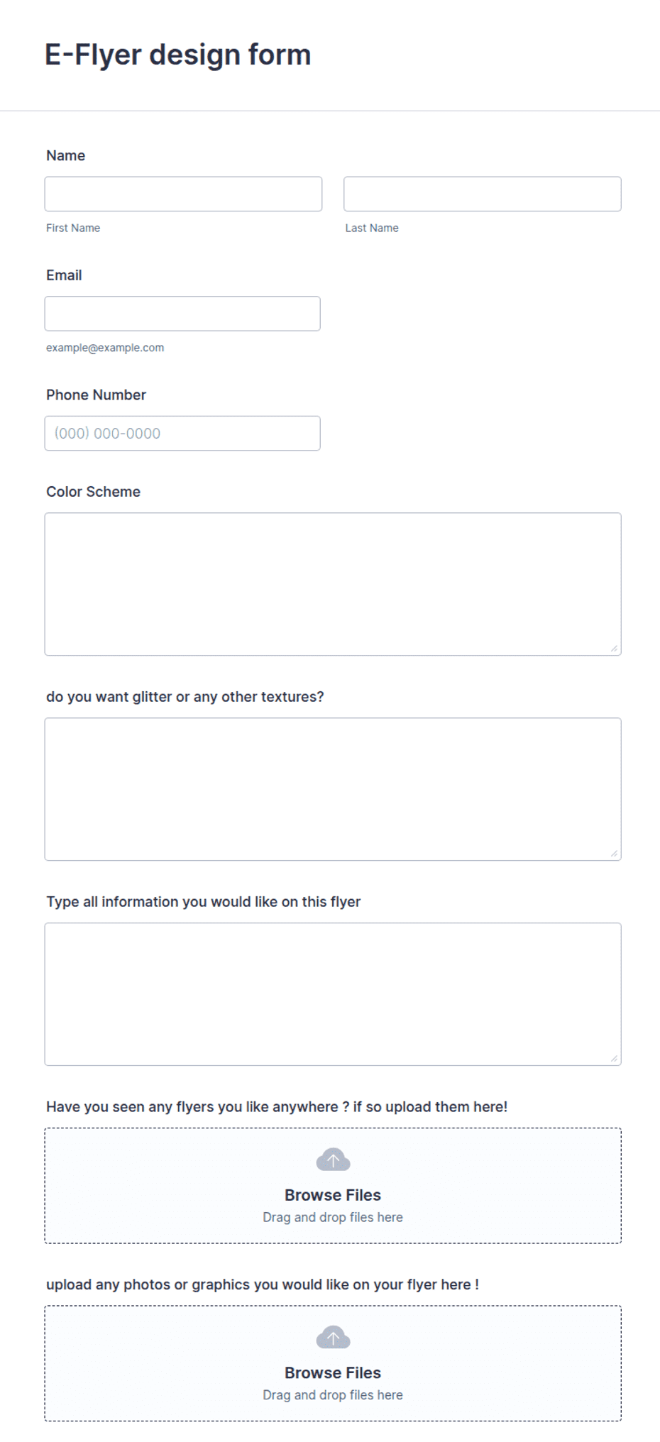 Flyer Design Form Template | Jotform