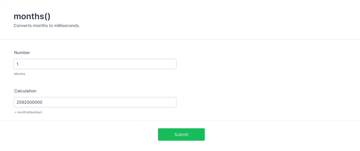 Form Calculation: Math Function Reference - months() Form Template ...