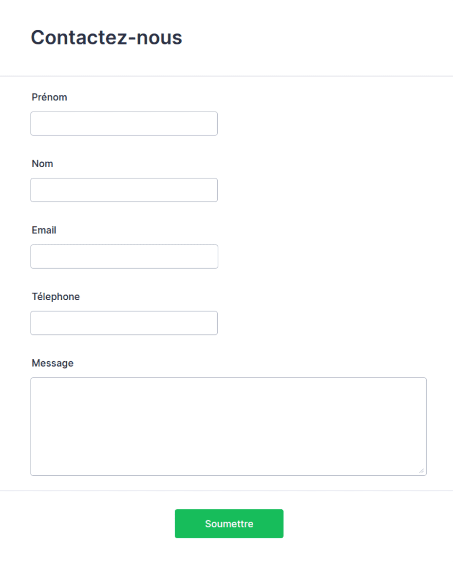 Formulaire moderne de contact | Jotform