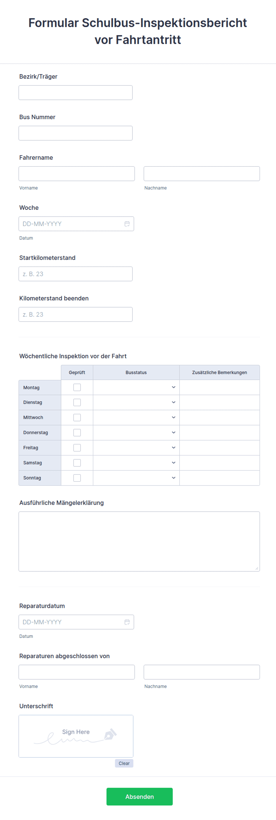 Vor Fahrtantritt Prfen