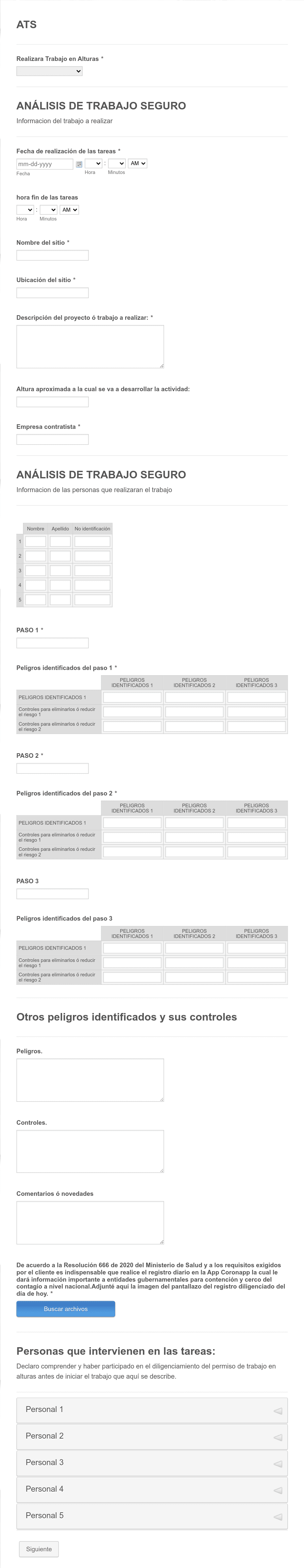 Formulario Ats Plantilla de formulario | Jotform