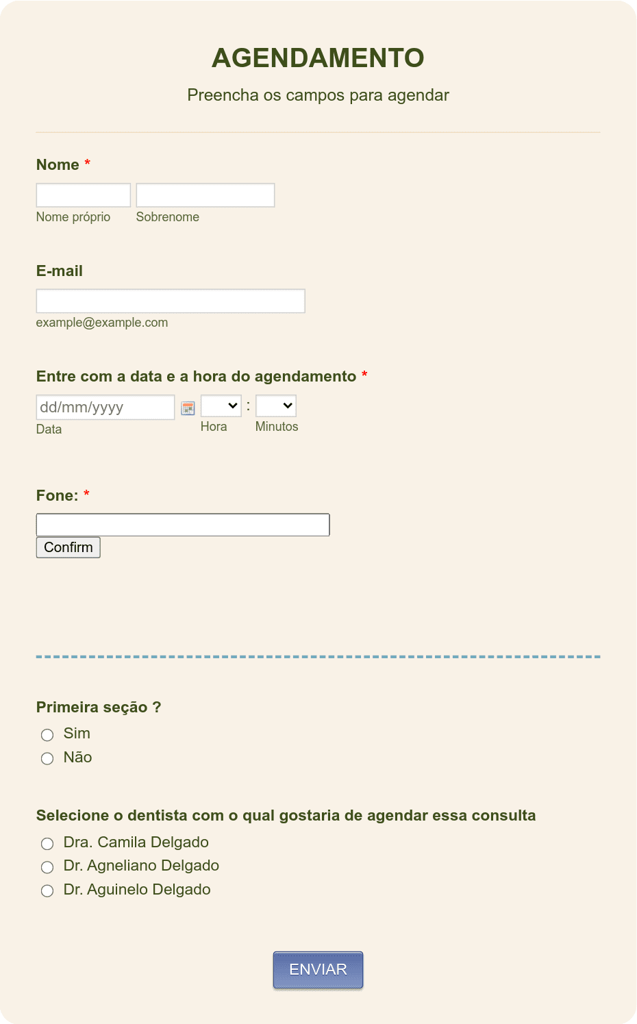 Formulário de Agendamento de Consulta Modelo de Formulário | Jotform