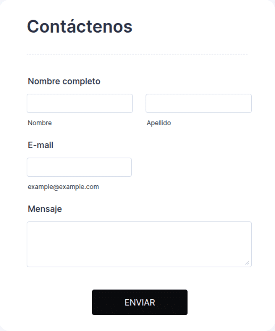 Formulario de contacto para consultas generales | Jotform