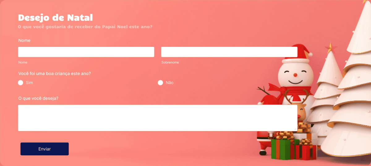 Formulário de Desejos de Natal Modelo de Formulário | Jotform