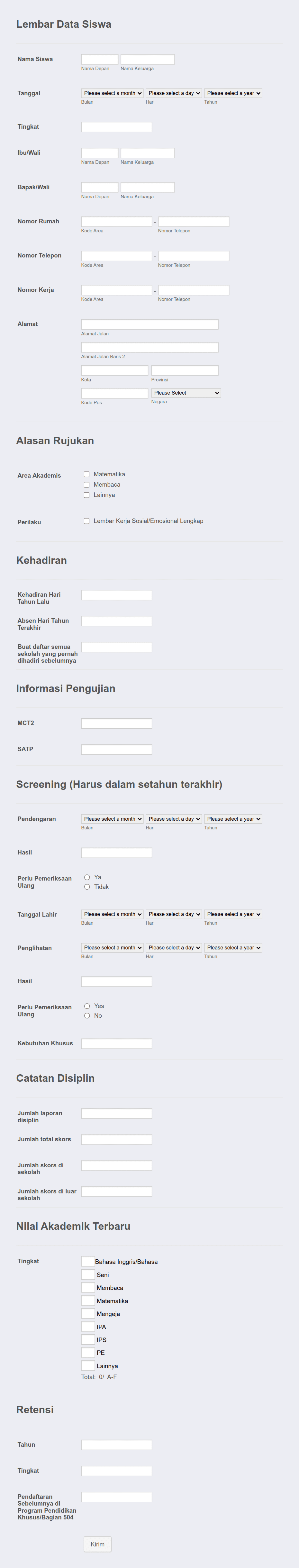 Formulir Data Siswa Template Formulir | Jotform Formulir Data Siswa Template Formulir | Jotform