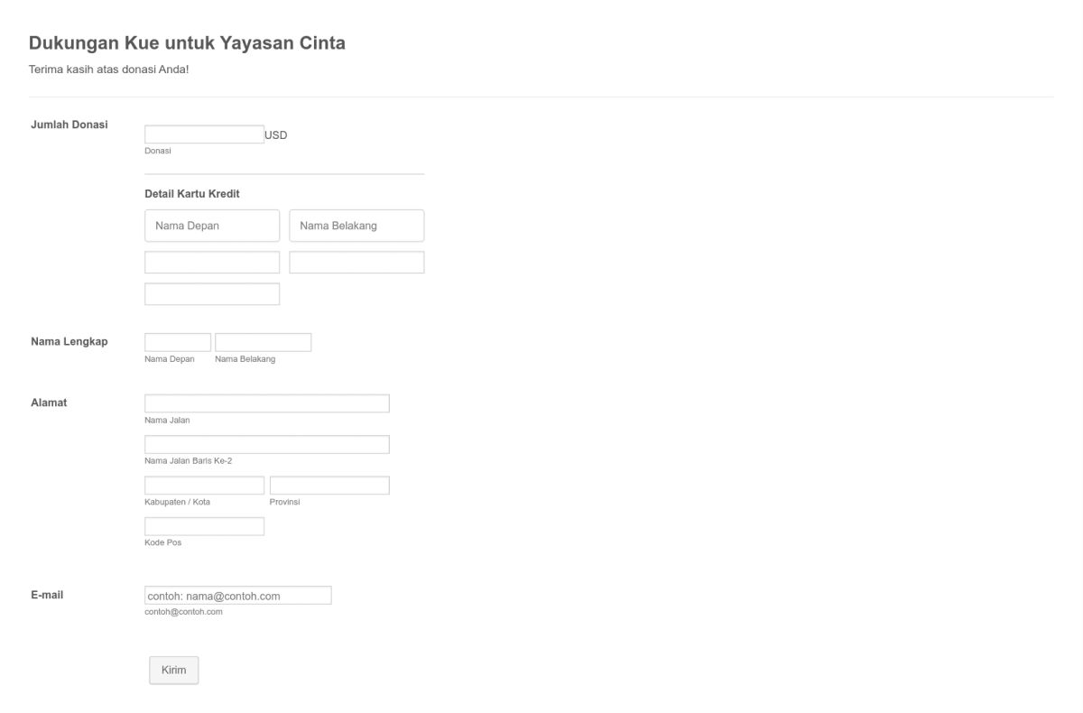 Formulir Donasi Stripe Template Formulir | Jotform