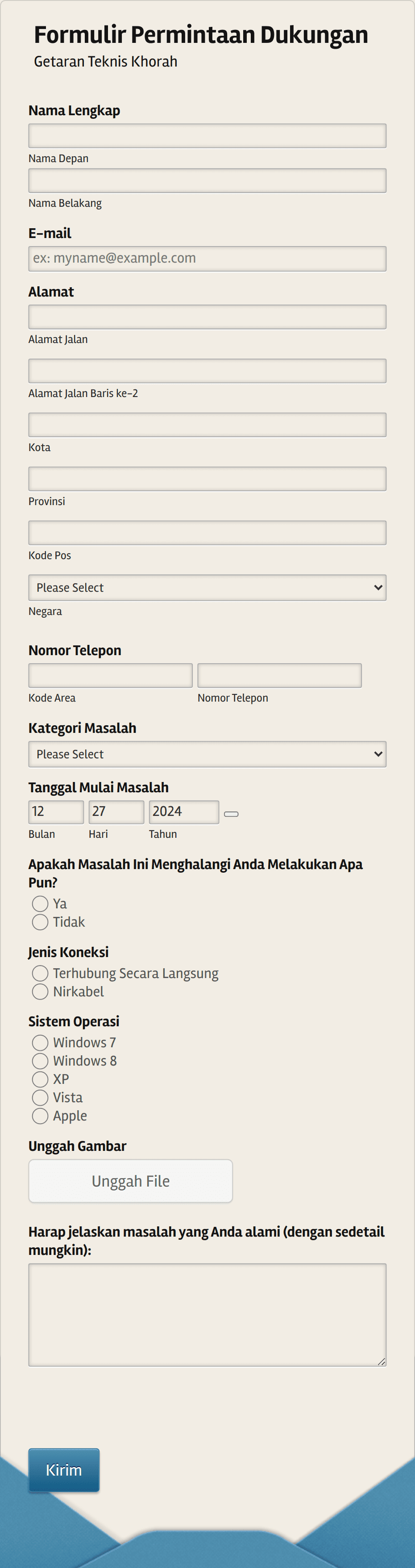 Formulir Permintaan Dukungan TI Template Formulir | Jotform