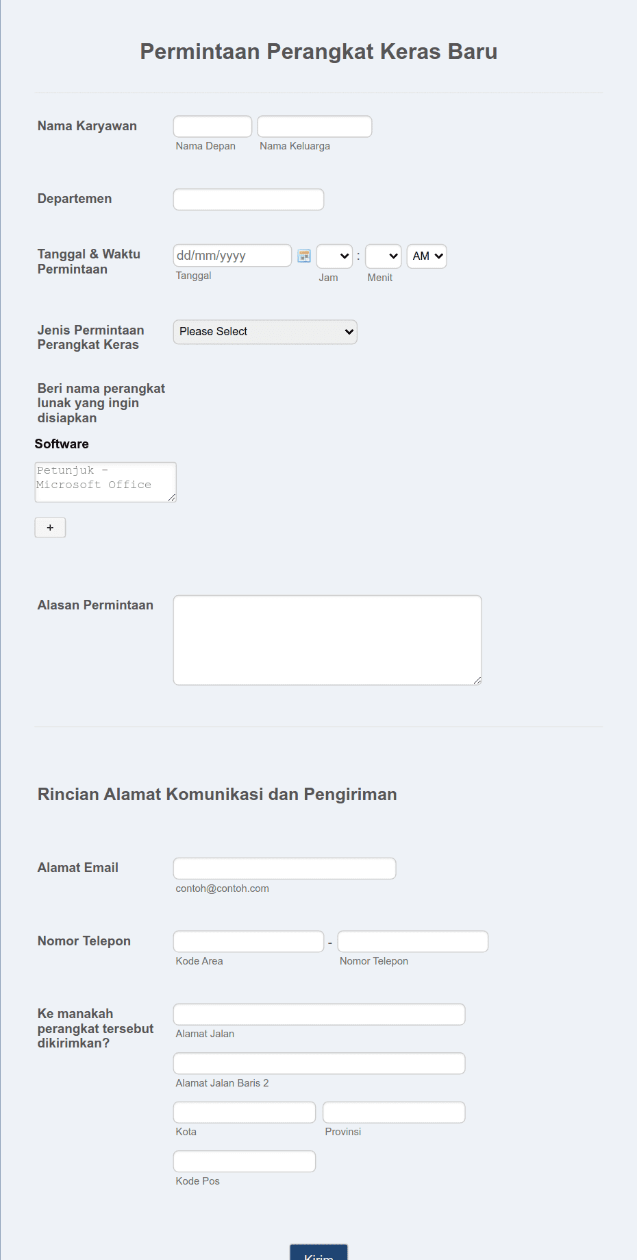 Formulir Permintaan Komputer Template Formulir | Jotform