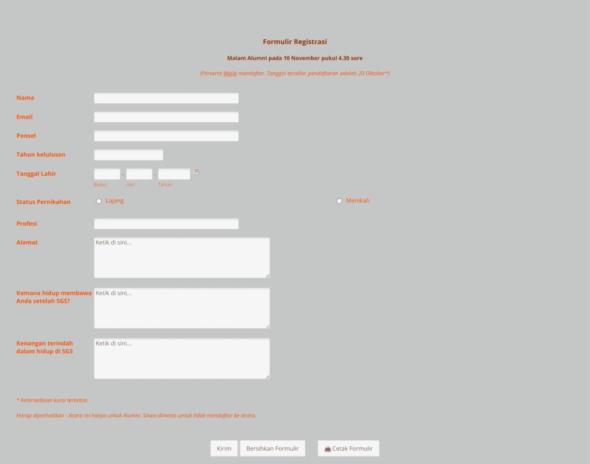 Formulir Registrasi Acara Alumni Template Formulir | Jotform Formulir Registrasi Acara Alumni Template Formulir | Jotform