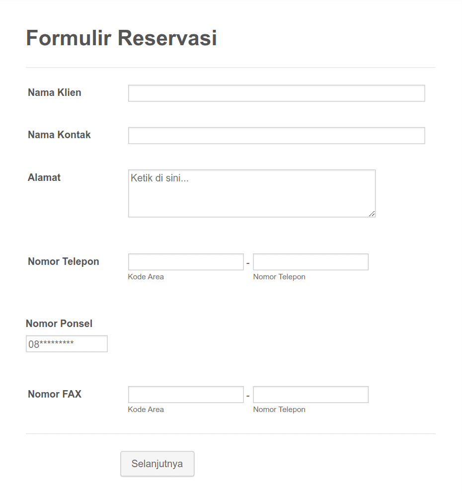 Formulir Reservasi Konferensi Template Formulir | Jotform