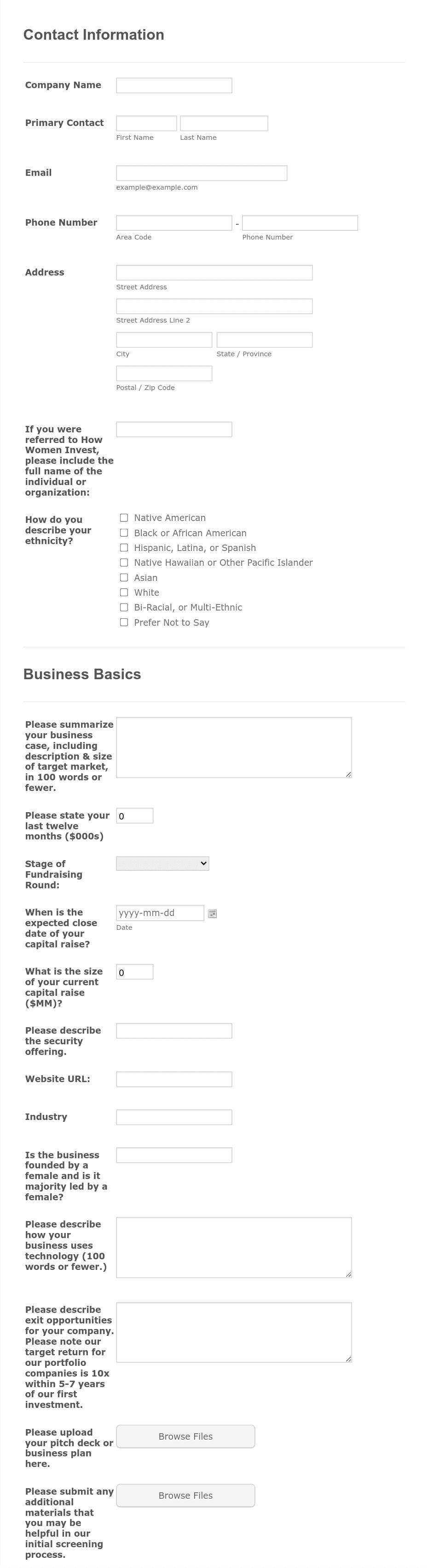 Founder Introduction Form Template | Jotform