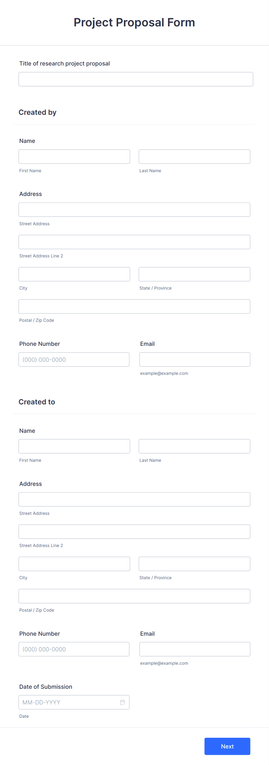 Free Project Proposal Form Template | Jotform