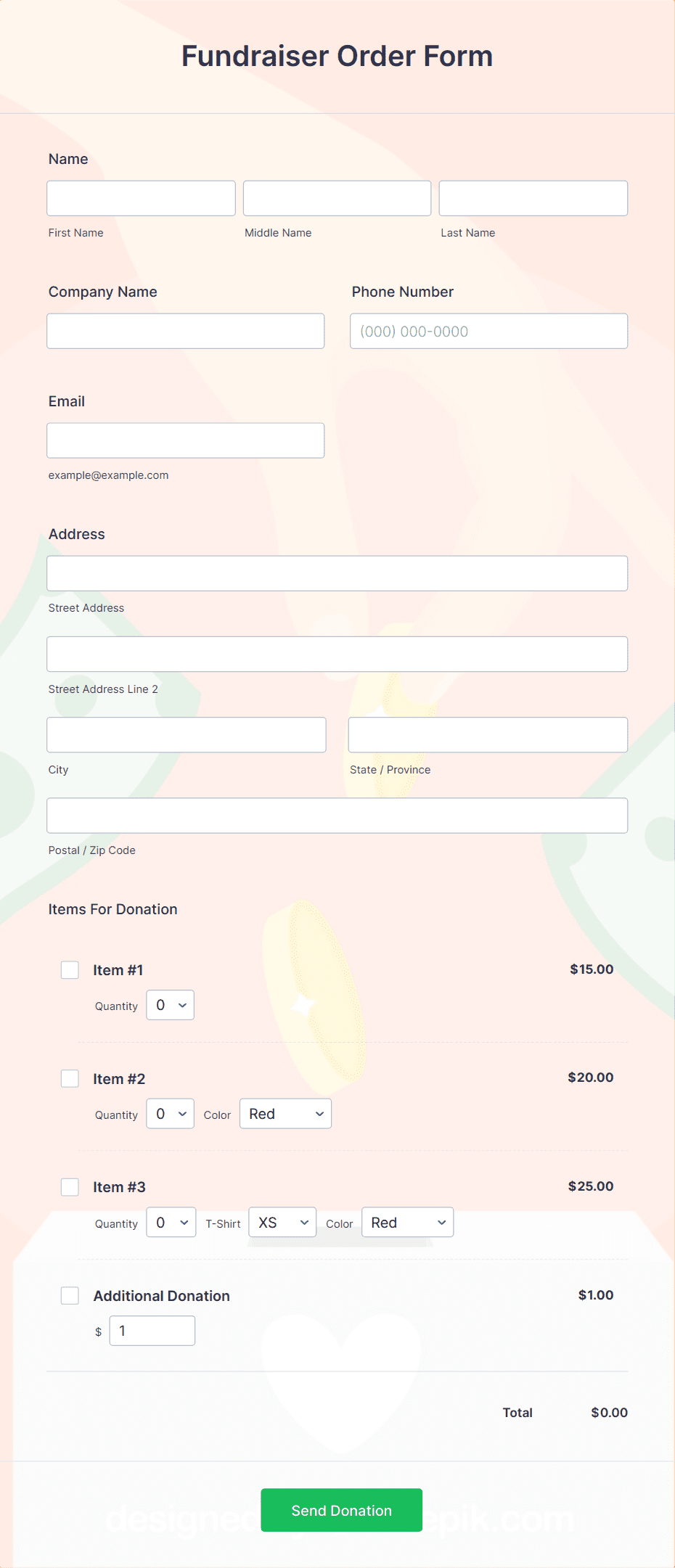 Fundraiser Order Form Template | Jotform