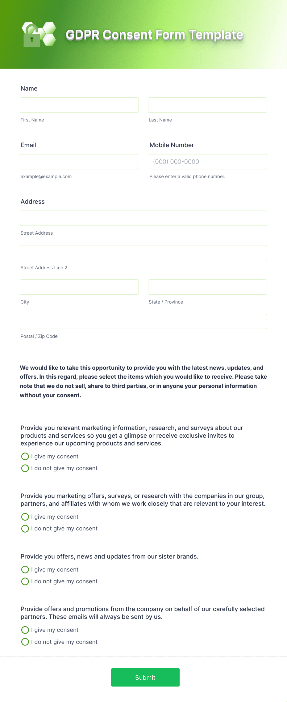 GDPR Consent Form Template | Jotform