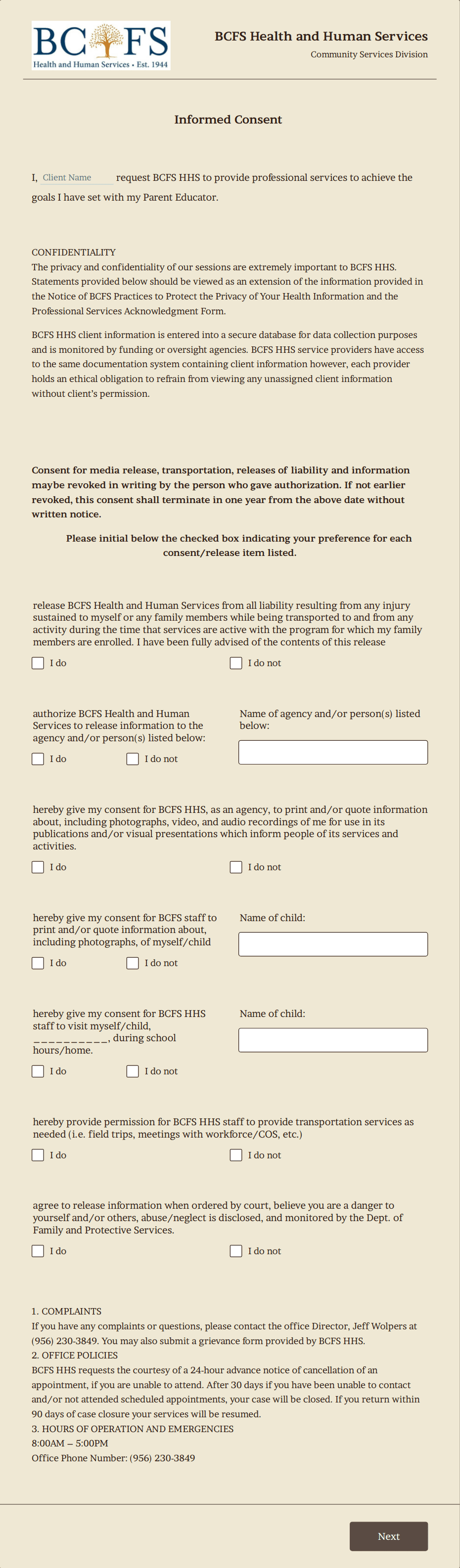 General Informed Consent - English Form Template | Jotform