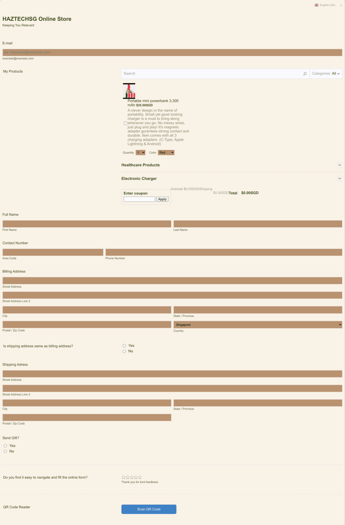 HAZTECHSG Product Order Form Template | Jotform