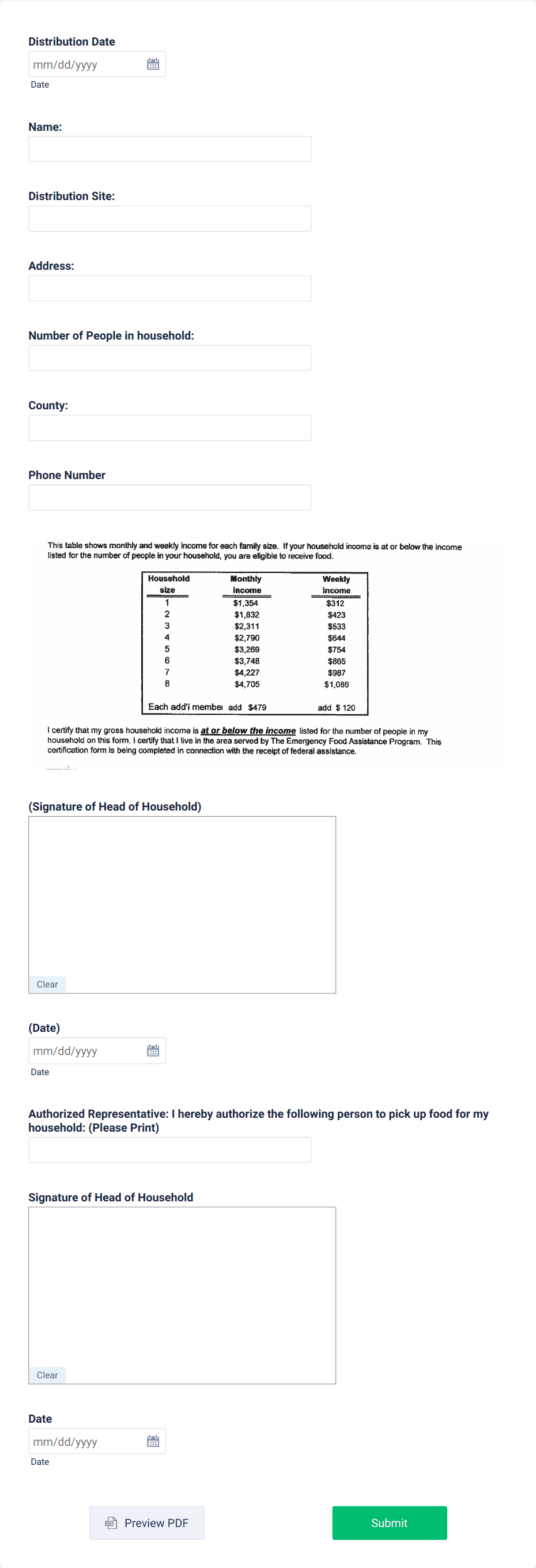 Household Verification Form Template | Jotform