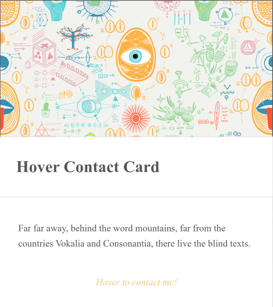 Hover Contact Card Form Template | Jotform