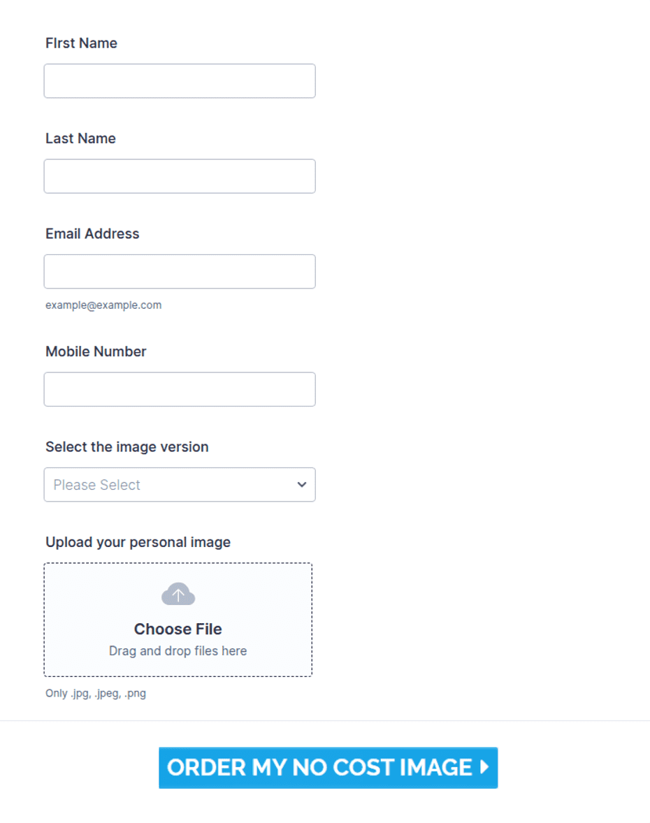 Image Order Form Template | Jotform