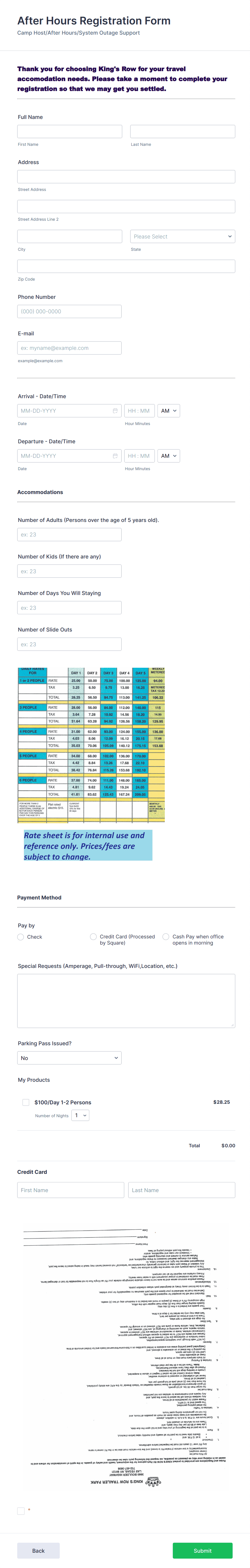 In-Bound Registration Form Template | Jotform