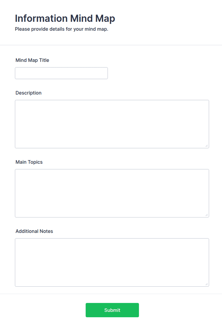 Information Mind Map Form Template | Jotform