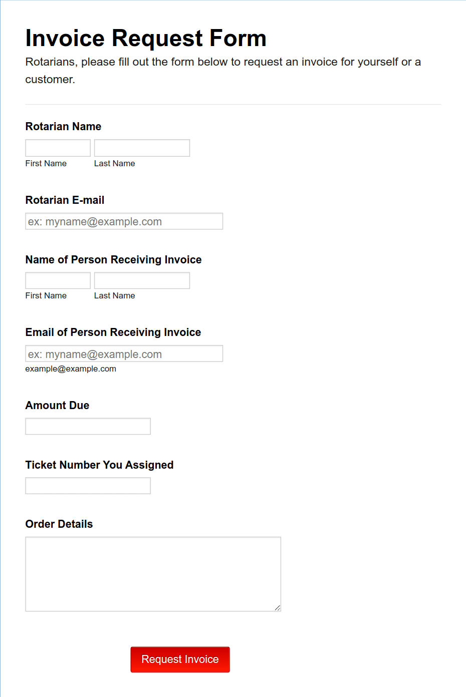 Invoice Request Form Template | Jotform