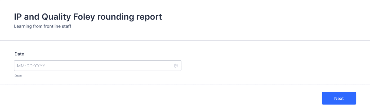 IP and Quality Foley rounding report Form Template | Jotform