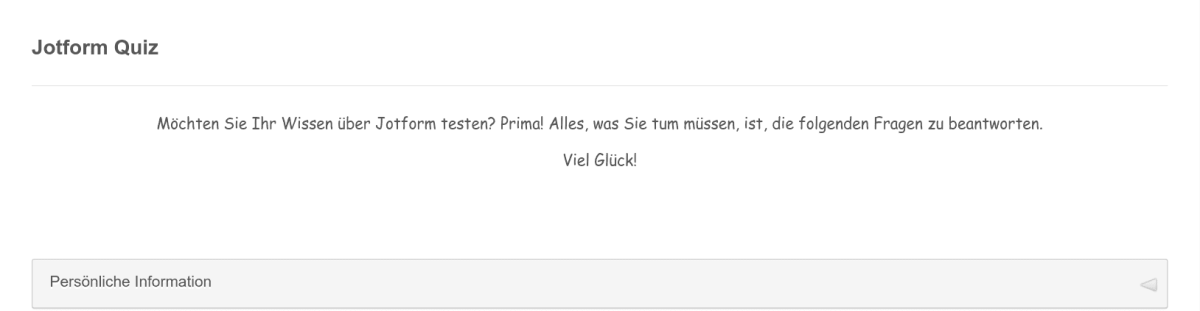 Jotform Quiz Formularvorlage | Jotform