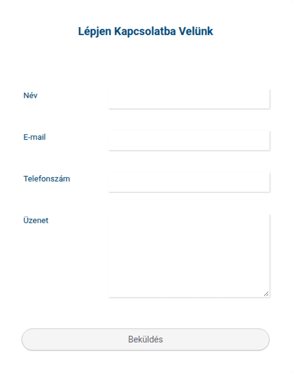 Kék Ég Kapcsolati Űrlap Form Template | Jotform