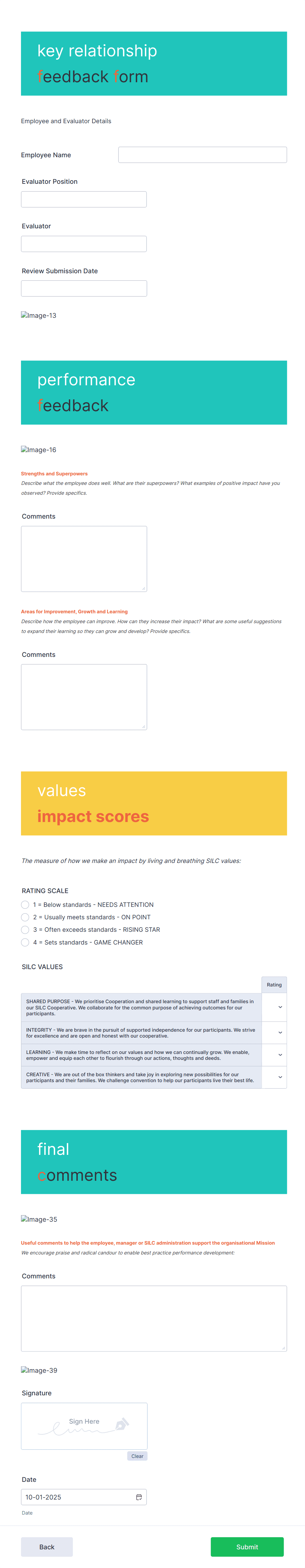 Key Relationship Feedback Form Template | Jotform