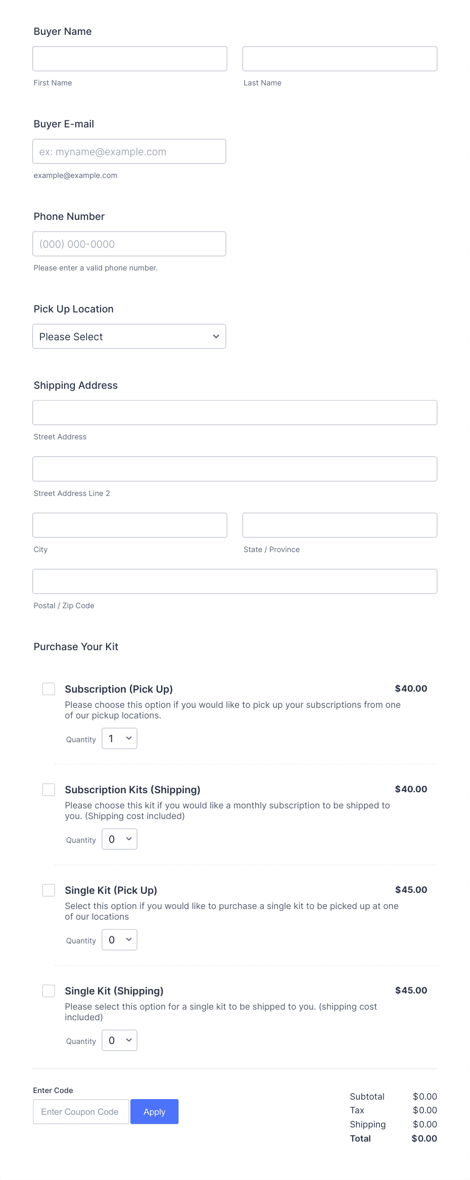 KidTastic Order Form Template | Jotform
