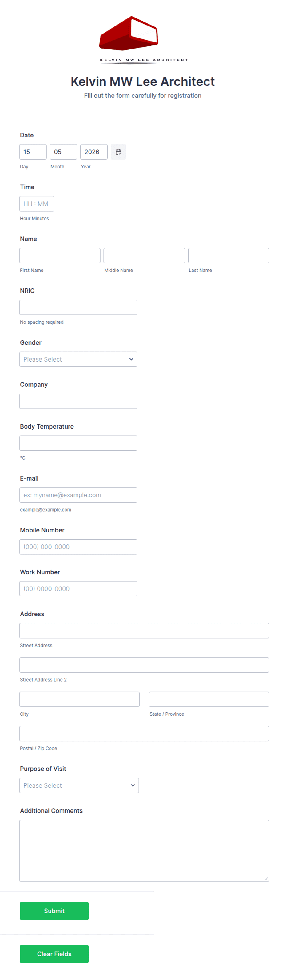 KLA Registration Form Template | Jotform