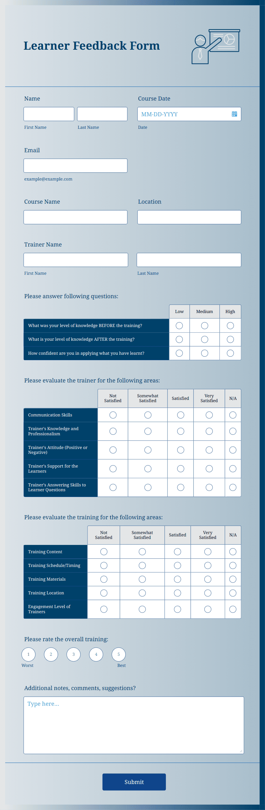Learner Feedback Form Template | Jotform