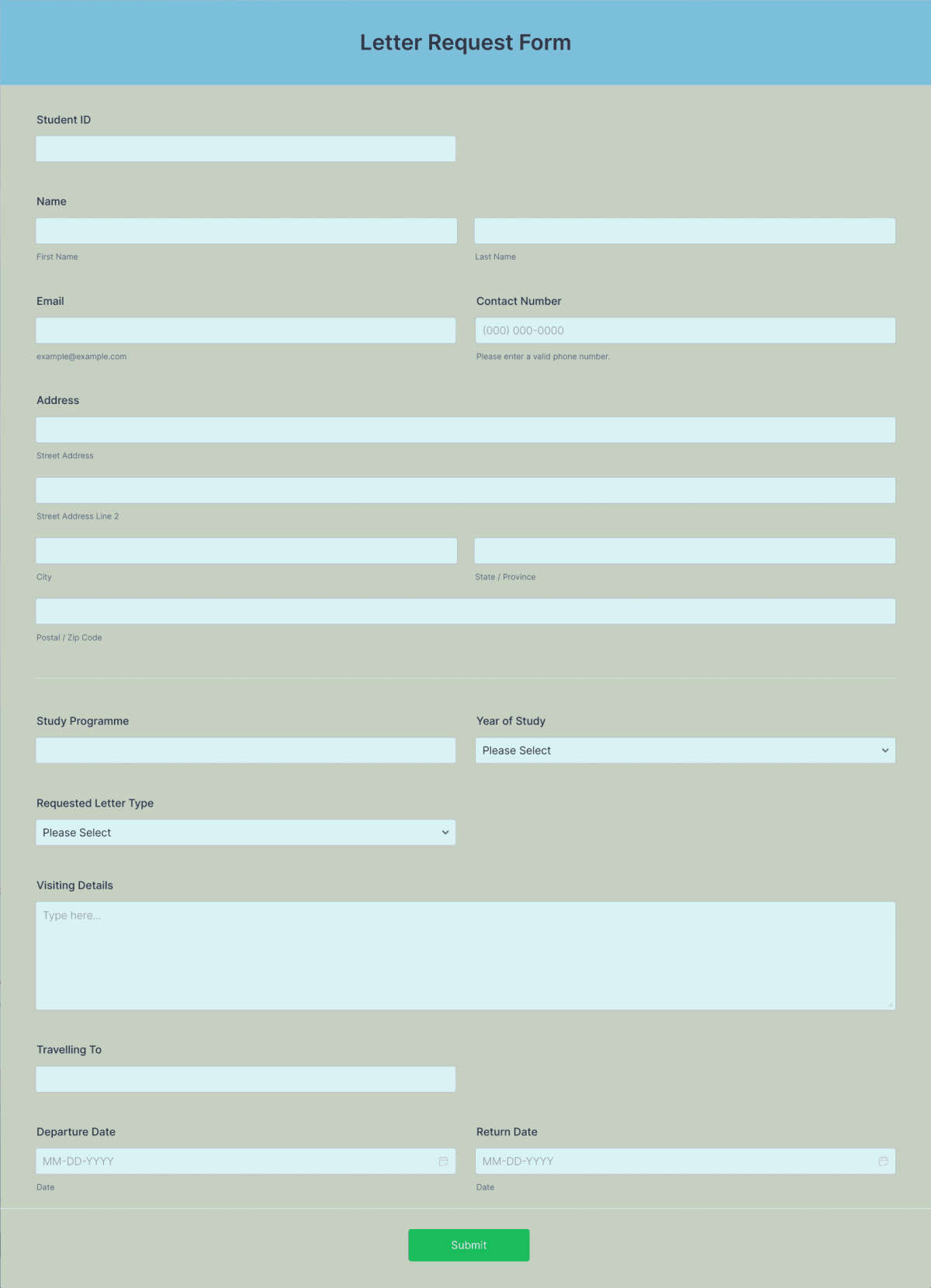 Letter Request Form Template | Jotform